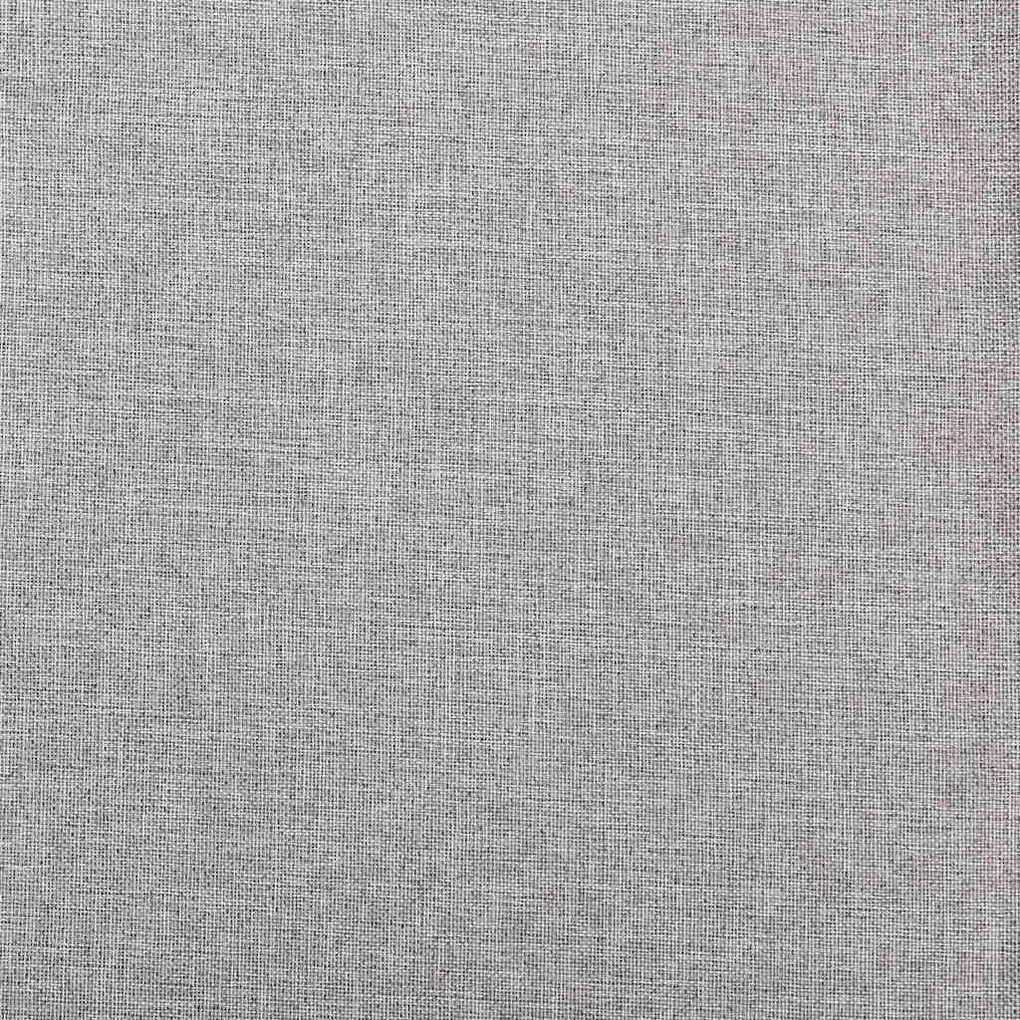 Zatemňovací závěsy s háčky vzhled lnu 2 ks šedé 140 x 225 cm 321173
