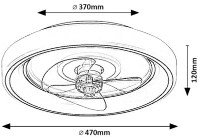 Rabalux 71009 - LED Stmívatelný stropní ventilátor HORACIO LED/67W/230V + DO