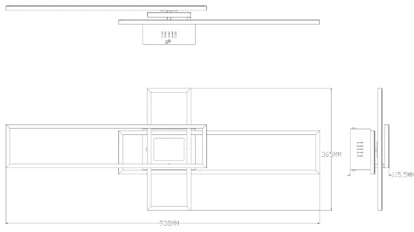 Zuma Line MS243-BK - LED Stm. svítidlo LUMENZ LED/55W/230V 3000-6000K černá + DO