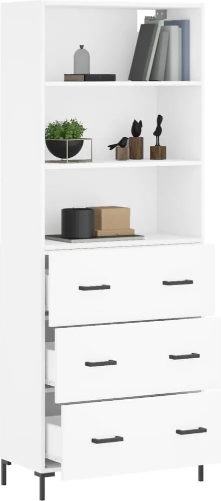 Skříň highboard bílá 69,5 x 34 x 180 cm kompozitní dřevo 3189381