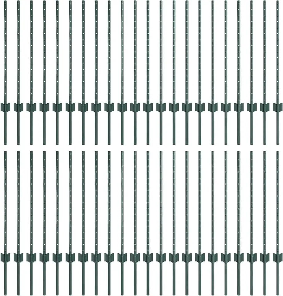 Zabudovaný plotový sloupek 44 ks Zelená 120 cm 3335917