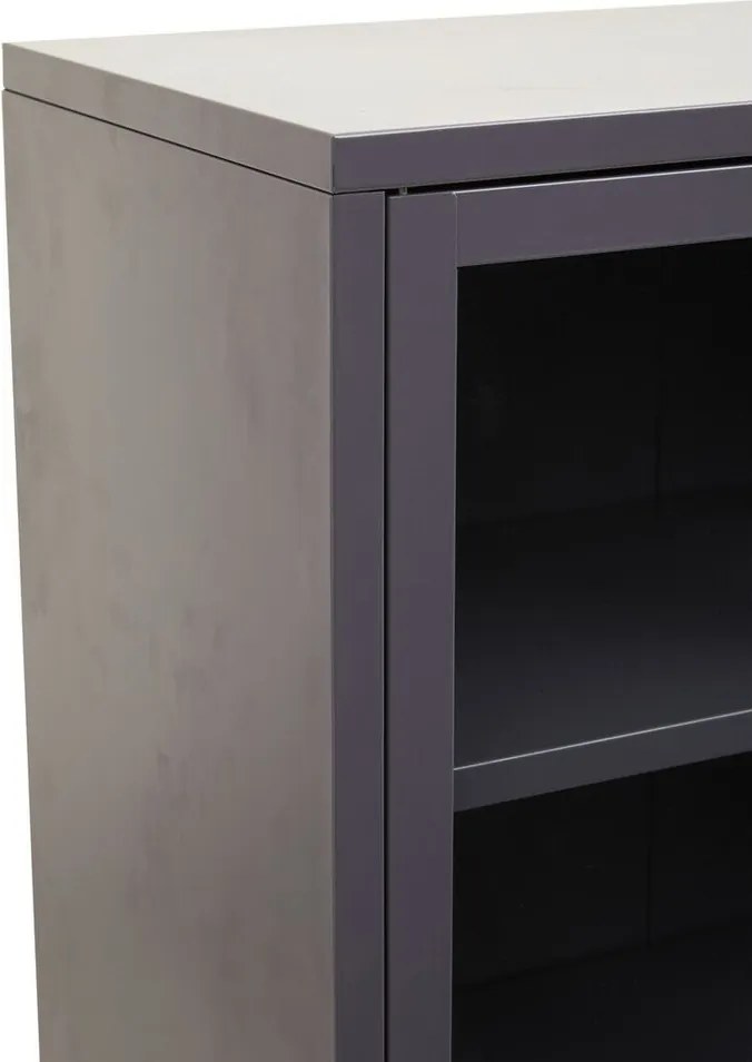Šedá ocelová vitrína 75x150x35 cm Acier – Premier Housewares