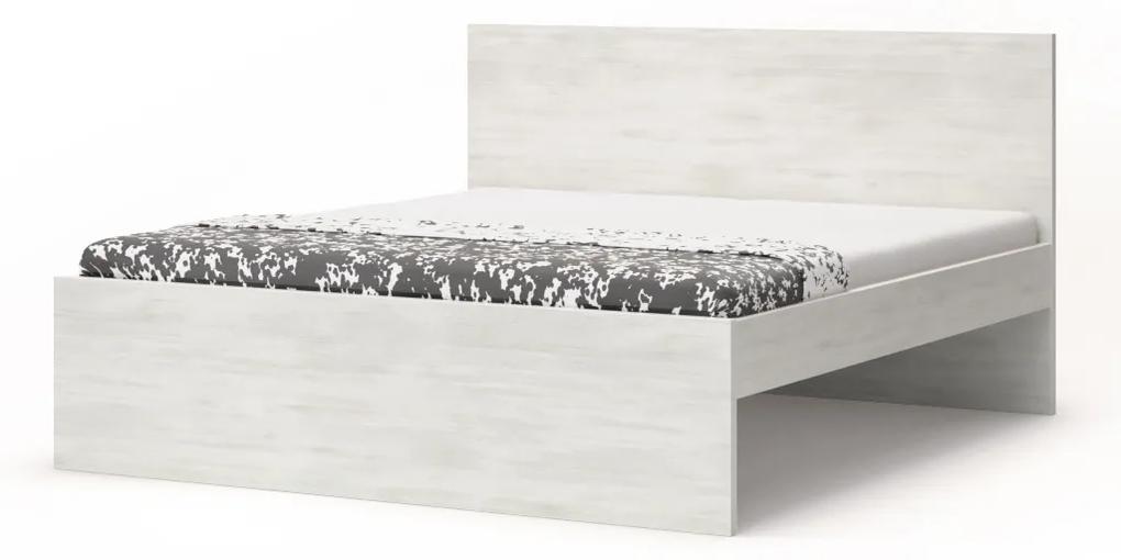 BMB Bruno postel - imitace dřeva Dekor: Bílá, Rozměr: 140 x 200 cm, Čelo: 90 cm
