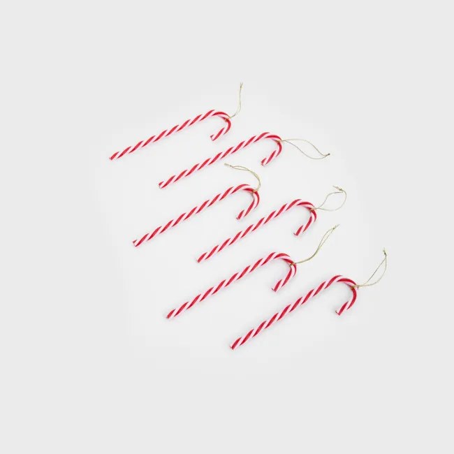 Závěsná vánoční dekorace TWINKLE Candy Cane XM24 714214 (6 ks)