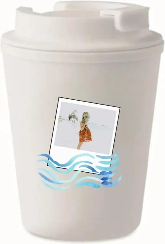Personalizovaný cestovní termohrnek s polaroidem z dovolené