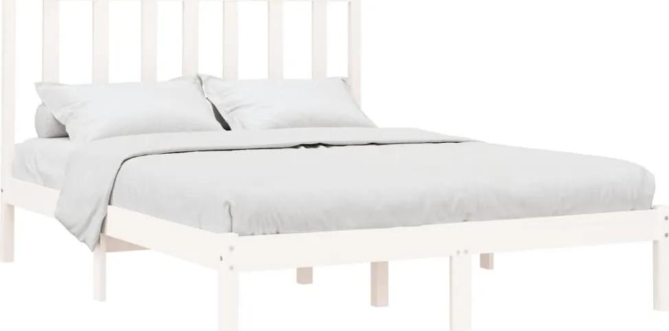 vidaXL Rám postele masivní dřevo 120 x 200 cm [3106764] Barva: Bílá