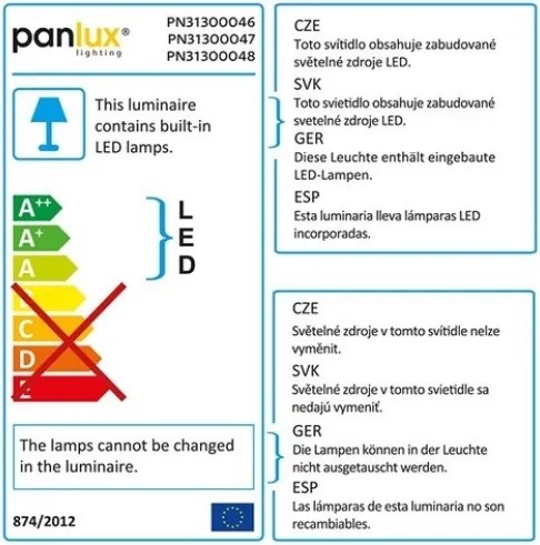 Svítidlo Panlux ELIPTIC LED černá 15W IP54 4000K PN31300047