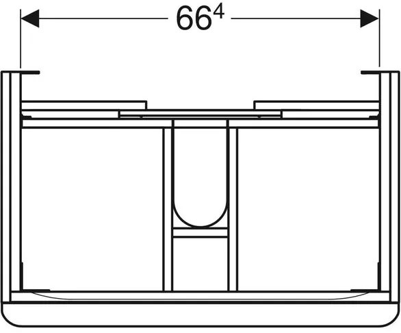 Geberit Smyle Square Koupelnová skříňka pod umyvadlo 73,4 cm, bílá 500.353.00.1