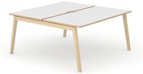 NARBUTAS - Dvoumístný pracovní stůl NOVA WOOD lamino 160x144 cm
