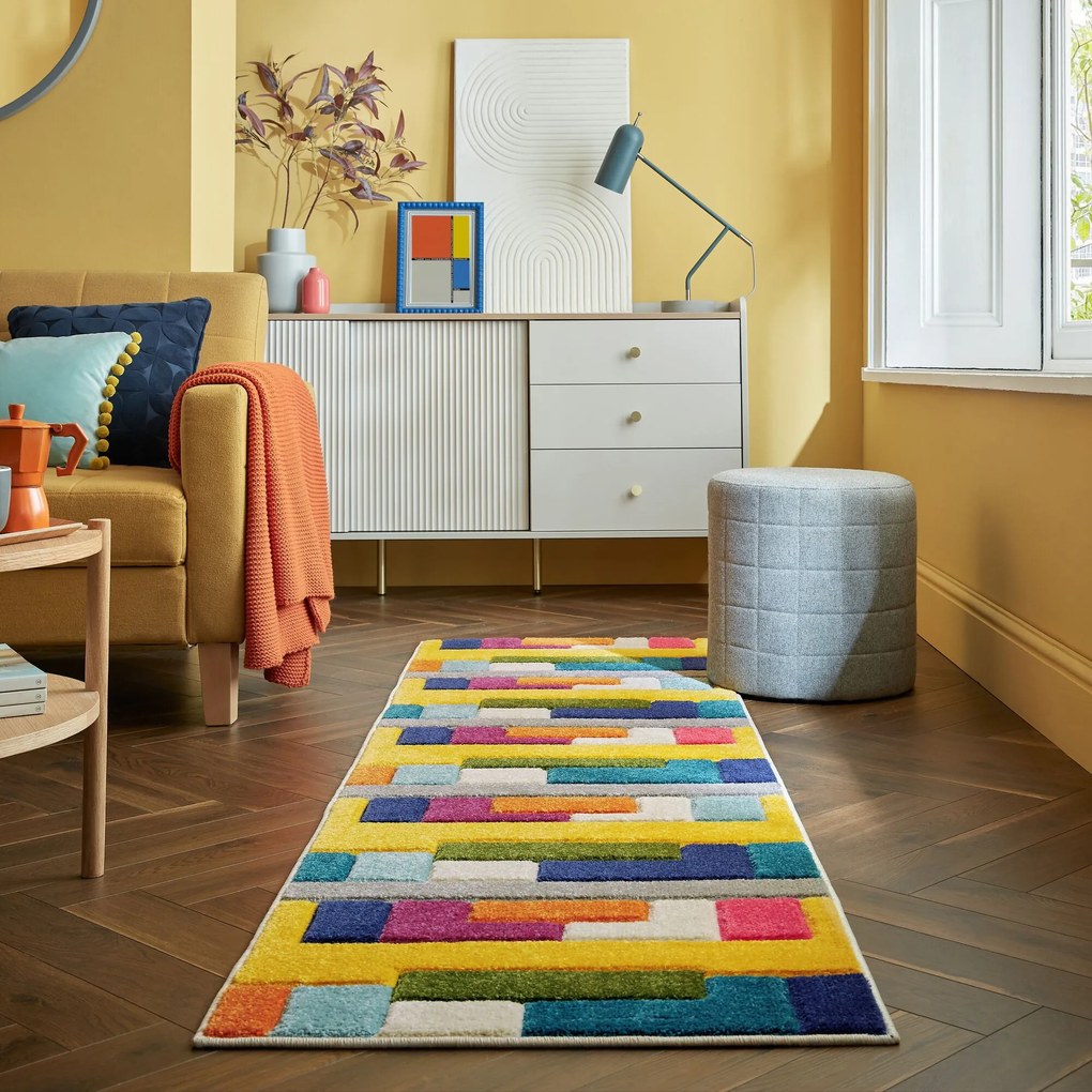 Flair Rugs, Běhoun Spectrum Mambo Multi, 66x230, vícebarevná, chodba / předsíň