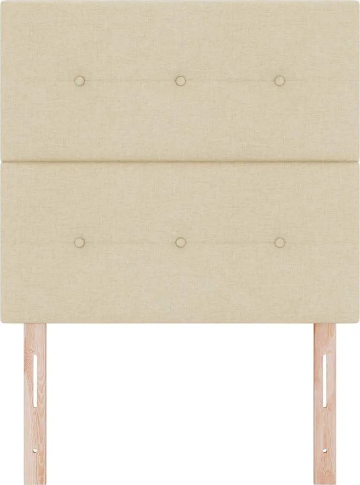 Výškově nastavitelné čelo postele s čelo Krémová 100 cm textil 3337813