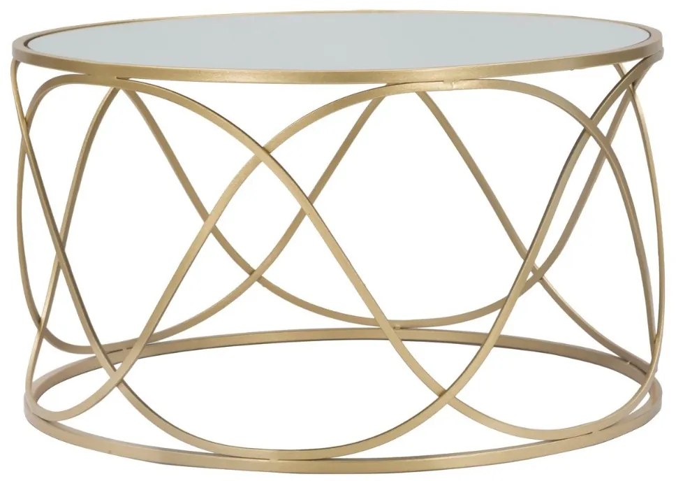 Designový konferenční stolek Ioviano 70 cm zlatý