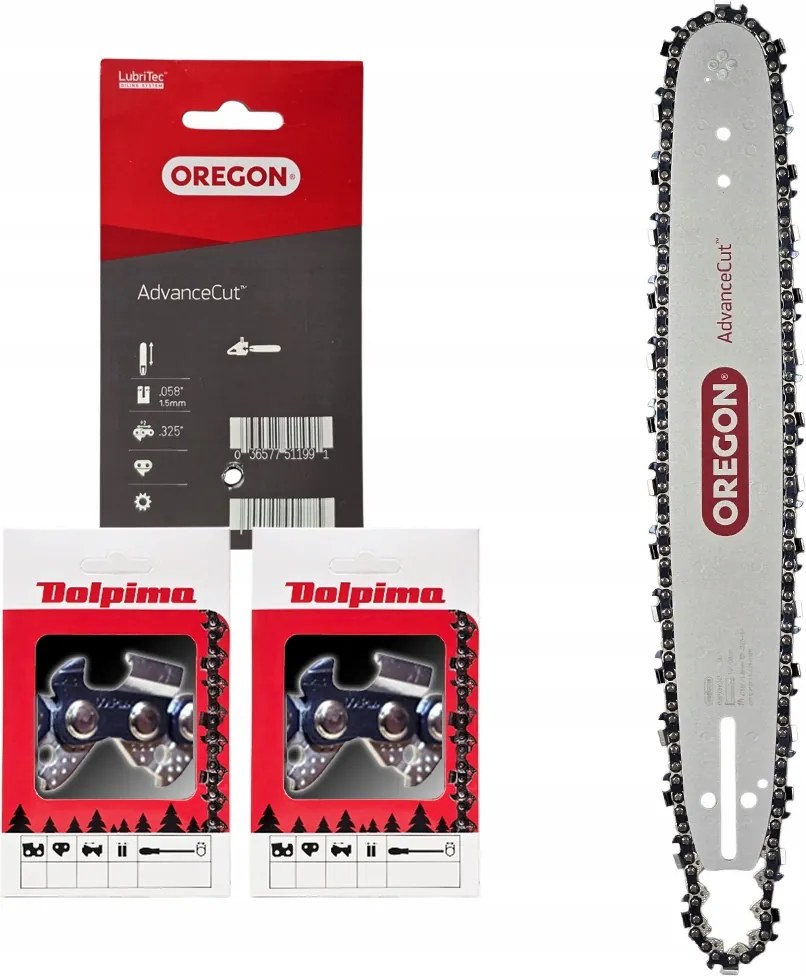 2x Řetěz vodítko pro pilu Nac CST45-40-08AC 50 cm