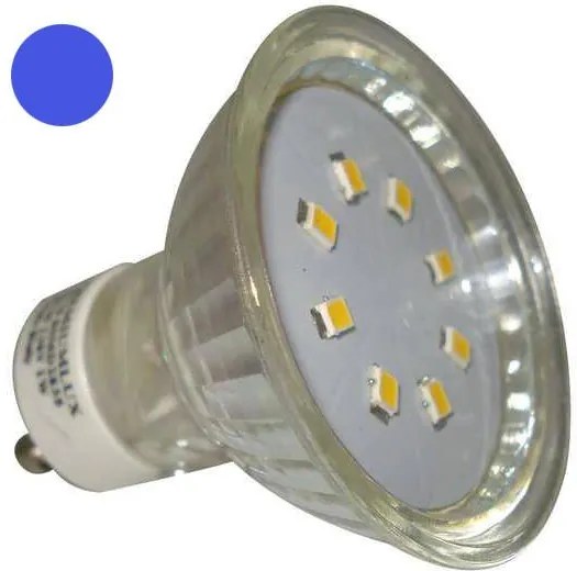 PREMIUMLUX LED žárovka 1W 8xSMD2835 GU10 90lm MODRÁ