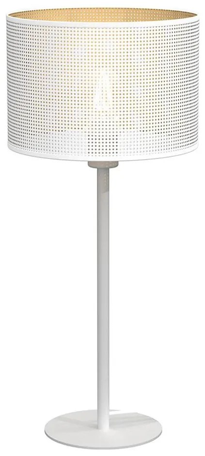 Stolní lampa LOFT SHADE 1xE27/60W/230V pr. 25 cm bílá/zlatá