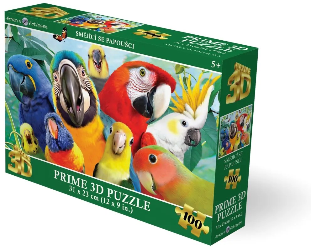 Puzzle 3D - Smějící se papoučci