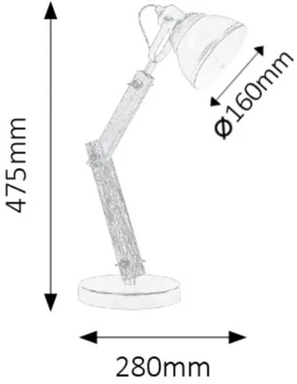Rabalux 4199 - Stolní lampa AKSEL 1xE14/15W/230V černá