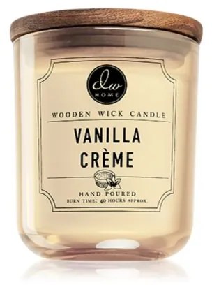 DW Home Signature Vanilla Créme vonná svíčka s dřevěným knotem 320 g