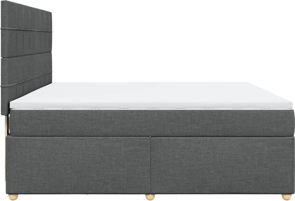 Box spring postel s matrací tmavě šedá 180x200 cm textil 3293660