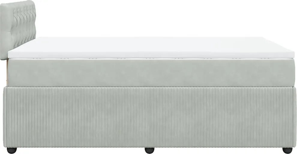 Box spring postel s matrací světle šedá 120 x 200 cm samet 3290016