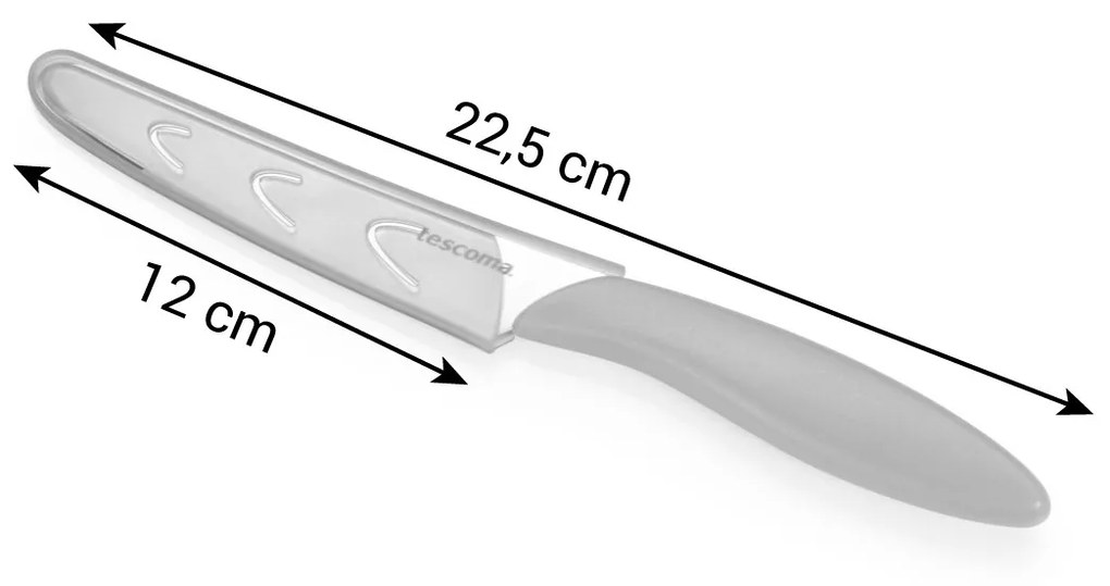 TESCOMA Nůž svačinový MicroBlade MOVE 12 cm, s ochranným pouzdrem