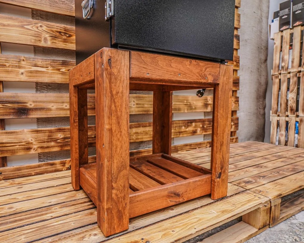 GRILLPAL elektrická udírna Grillpal Smoker 172 l, podstavec teak