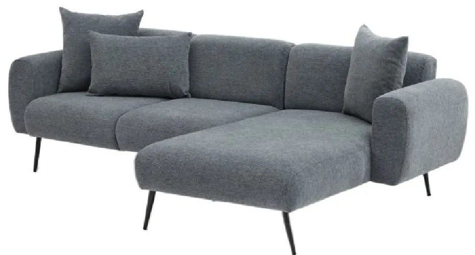 Hanah Home Rohová pohovka SIDE šedá pravá 252 cm
