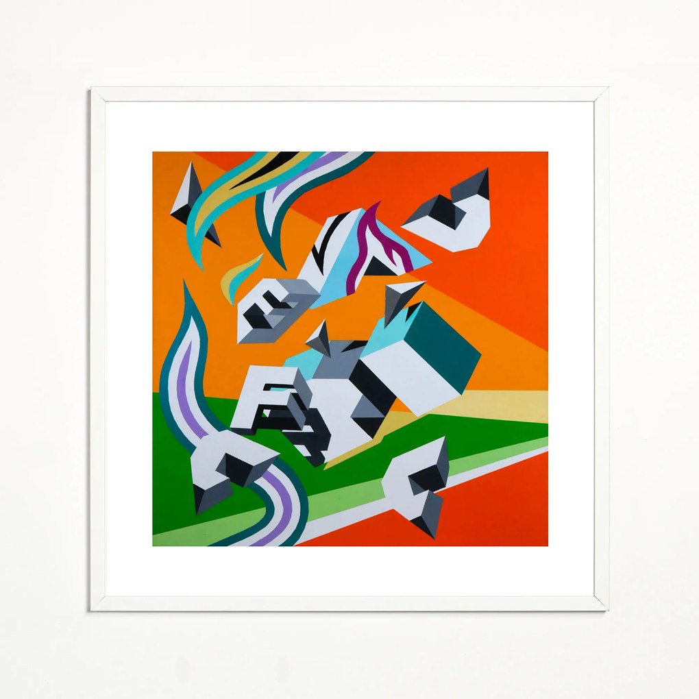Marek Uhlíř | Písmena v prostoru Rám: Bez rámu, Velikost: 50 x 50 cm