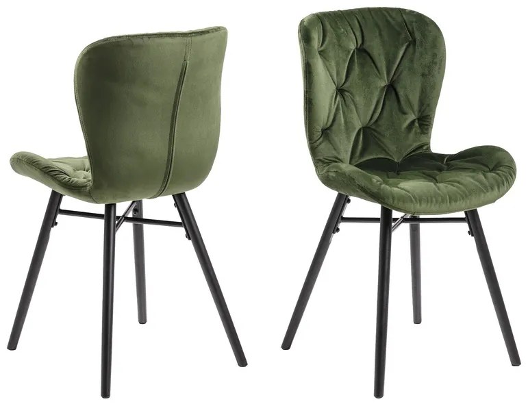 Moderní jídelní židle Alejo lesnická zelená