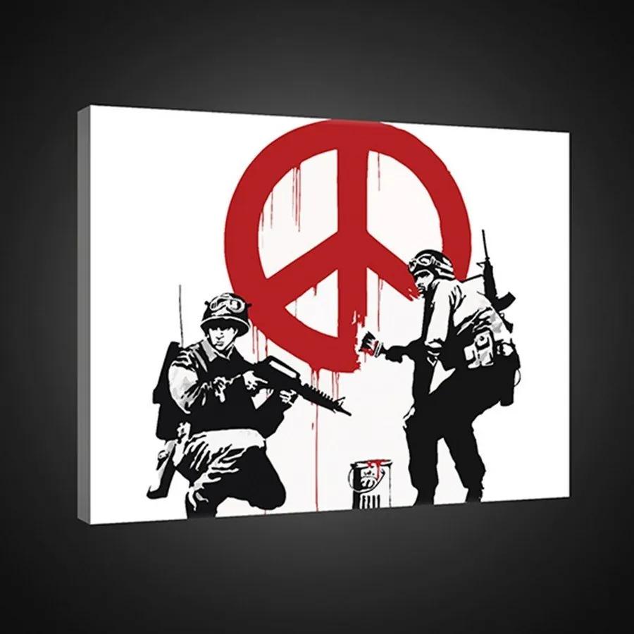 Postershop Obraz na plátně: Make Peace, not War (graffiti) - 75x100 cm