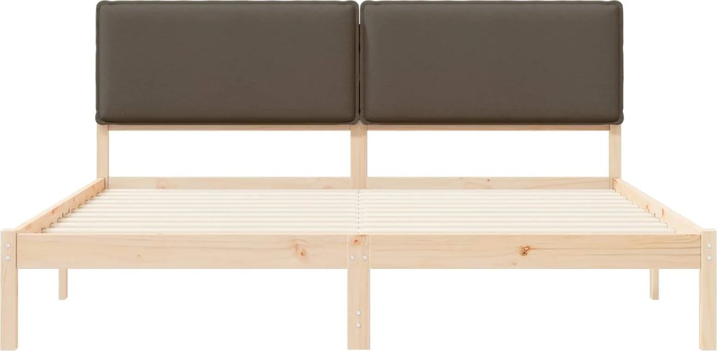 Rám postele s čalouněným čelem Taupe 200 x 200 cm 3405560