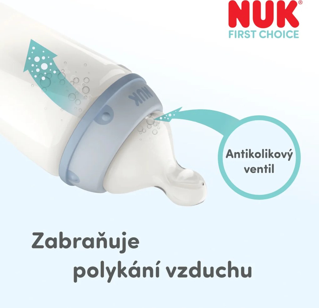 NUK First Choice savička Flow Control (6+m) 2 ks