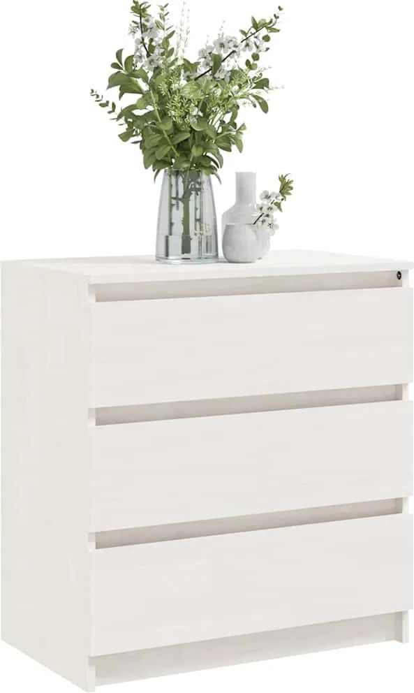 Noční stolky 2 ks bílé 60 x 36 x 64 cm masivní borovice 3093548