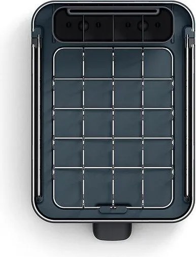 Černý nastavitelný plastový odkapávač 31x19 cm Extend Slim Steel – Joseph Joseph