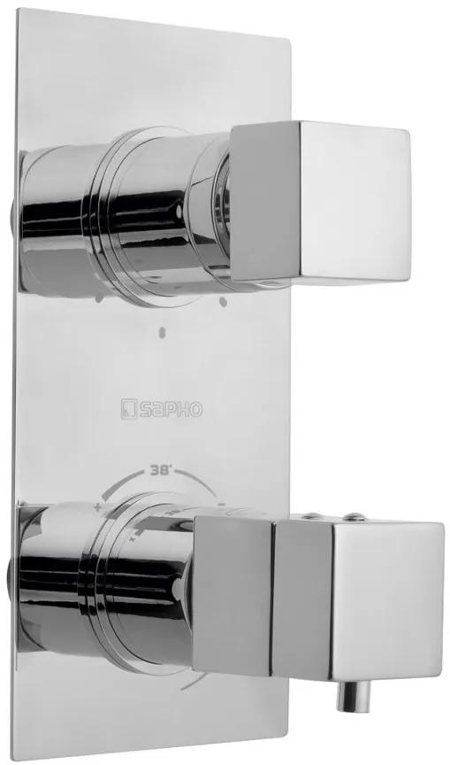 LATUS podomítková sprchová termostatická baterie, 3 výstupy, chrom (1102-92) SAPHO