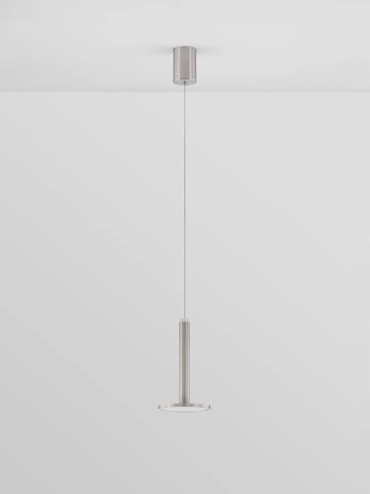 Kovové LED závěsné svítidlo v matně stříbrné barvě ø 15 cm Palencia – Nova Luce