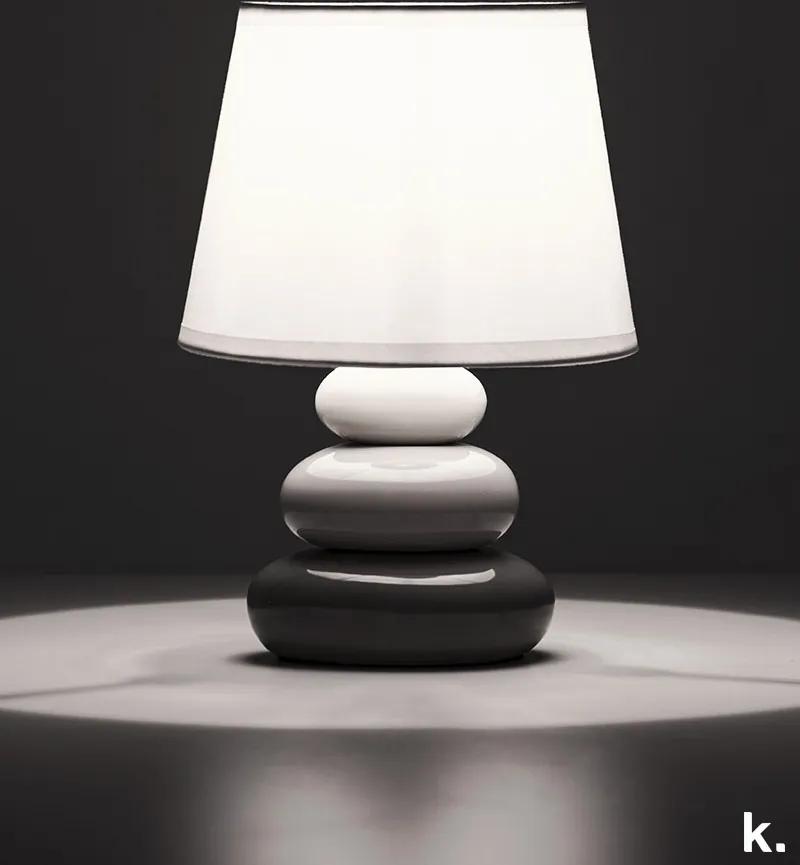 Stolní lampa SALU šedá/bílá