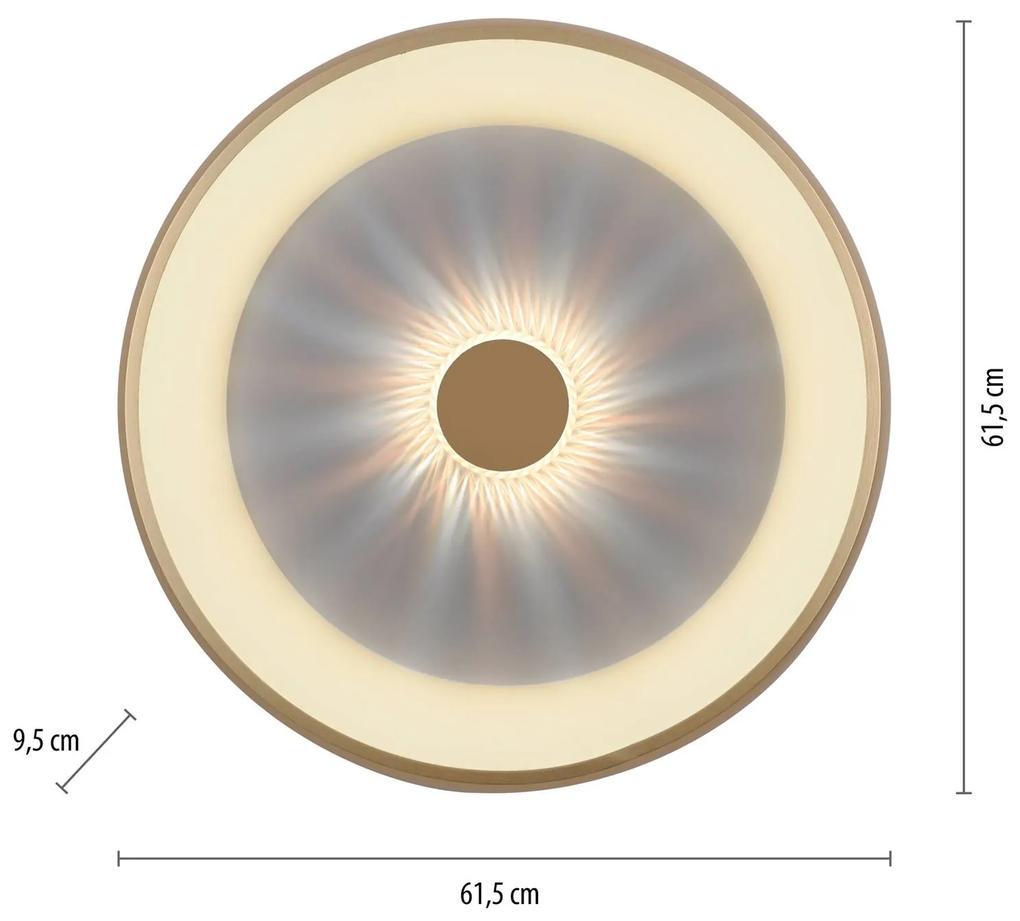Stropní svítidlo Vertigo LED, CCT, Ø 61,5 cm, mosaz