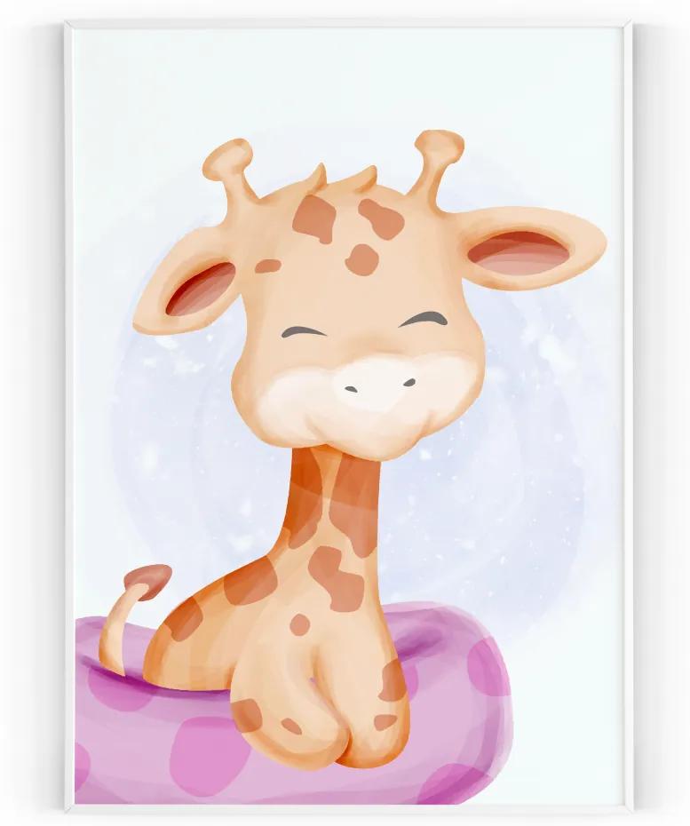 Obraz Žirafa 30 x 40 cm - napnuté plátno na dřevěném rámu