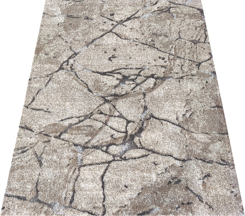 DY Béžový koberec s mramorovým vzorem Panamero 25 Rozměr: 60x100 cm