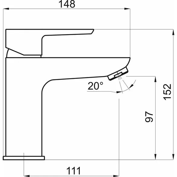 Novaservis Metalia 58 Umyvadlová baterie, černá mat 58001/1,5