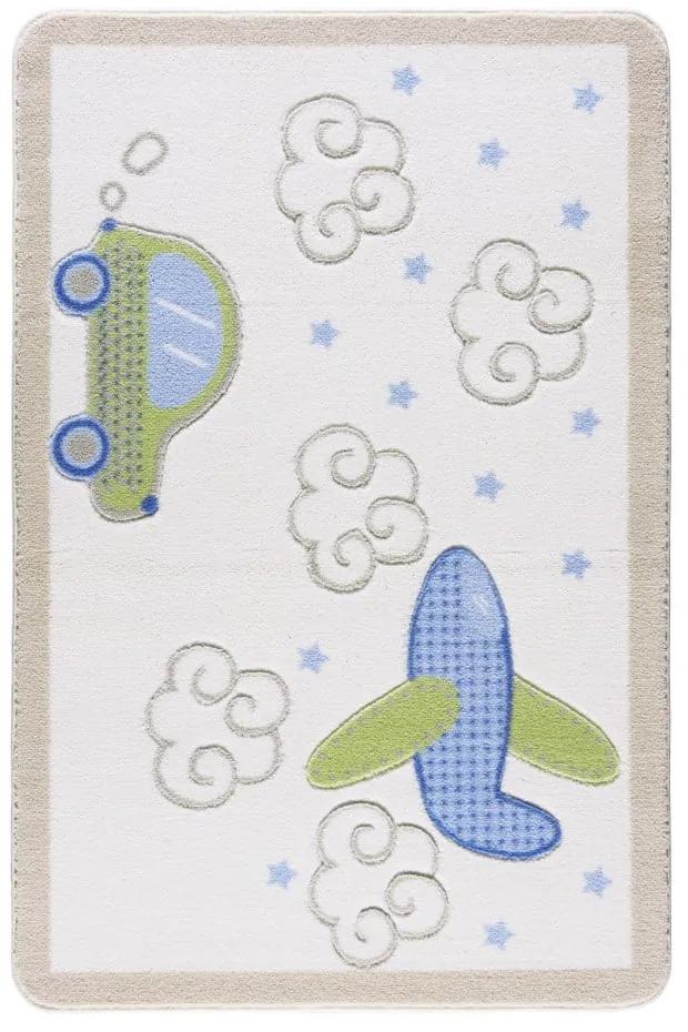 Dětský bílý koberec Confetti Baby Road, 133 x 190 cm