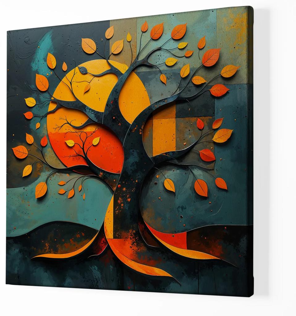 Obraz na plátně - Strom života Sluneční soulad FeelHappy.cz Velikost obrazu: 60 x 60 cm