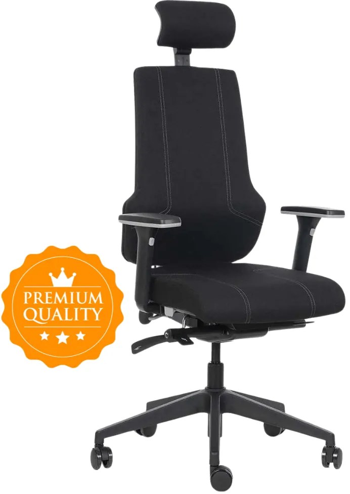 MERCURY Ergonomická kancelářská židle DELI - černá látka