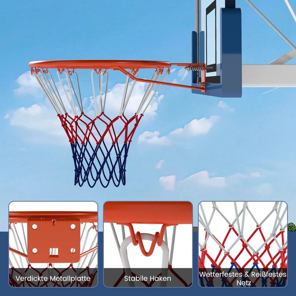 Costway Ø45 cm Standardní basketbalový koš se sítí Mini basketbalový koš