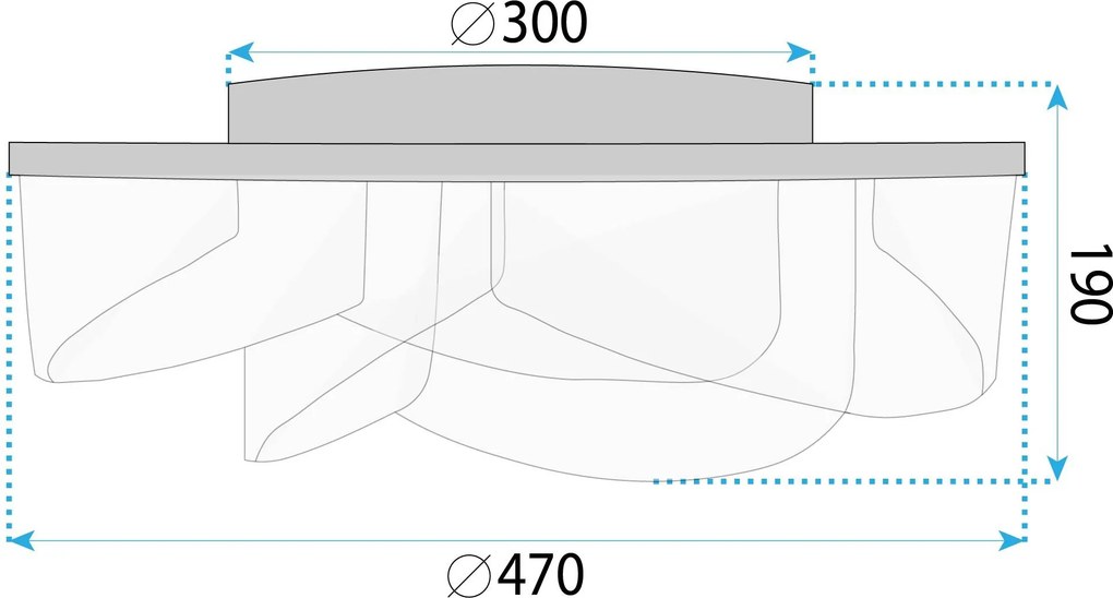 Toolight Stropní LED osvětlení G139-C zlaté