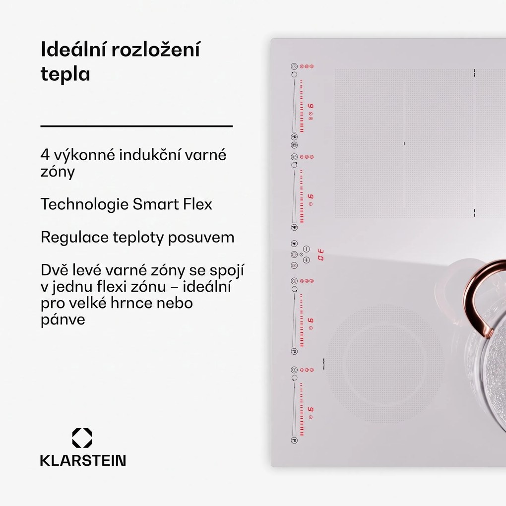 Klarstein Masterzone 60 Hybrid, indukční varná deska, vestavná, 4 flex zóny