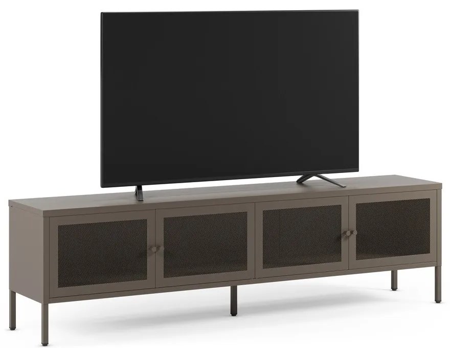 Šedý kovový TV stolek 160x50x35 cm Fayna – Marckeric