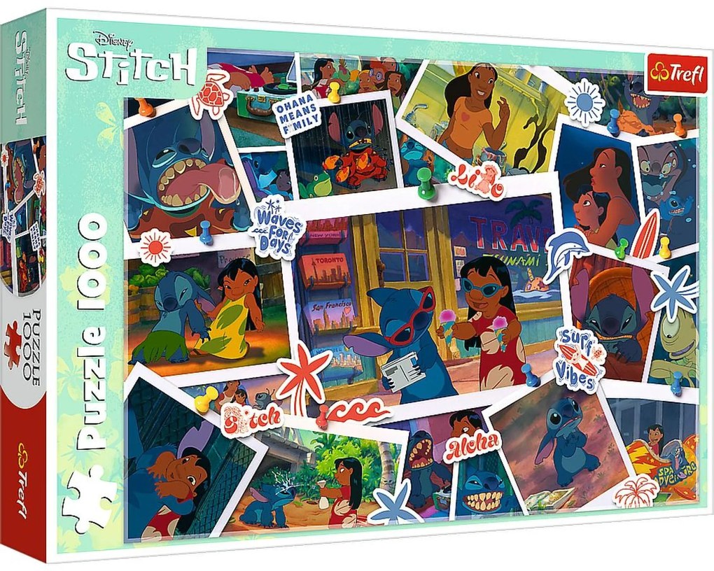 Trefl Puzzle Lilo&Stitch - Sladké vzpomínky 1000 dílků 68,3x48cm v krabici 40x27x6cm