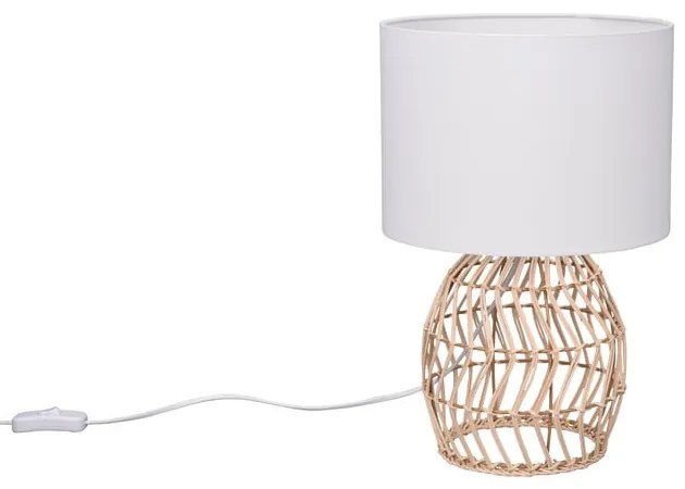 Stolní lampa v bílo-přírodní barvě (výška 38 cm) Rike – Trio